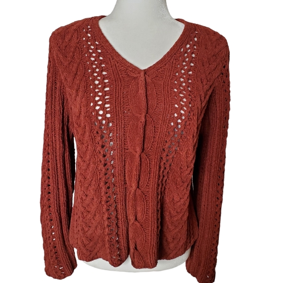 J. Jill | Sweaters | J Jill Handknit Sweater Womens Medium Chenille ...